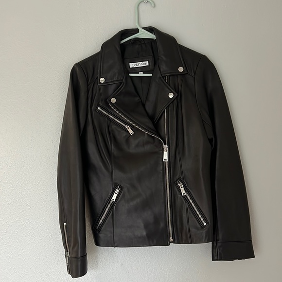 Calvin Klein | Jackets & Coats | Calvin Klein Leather Jacket | Poshmark